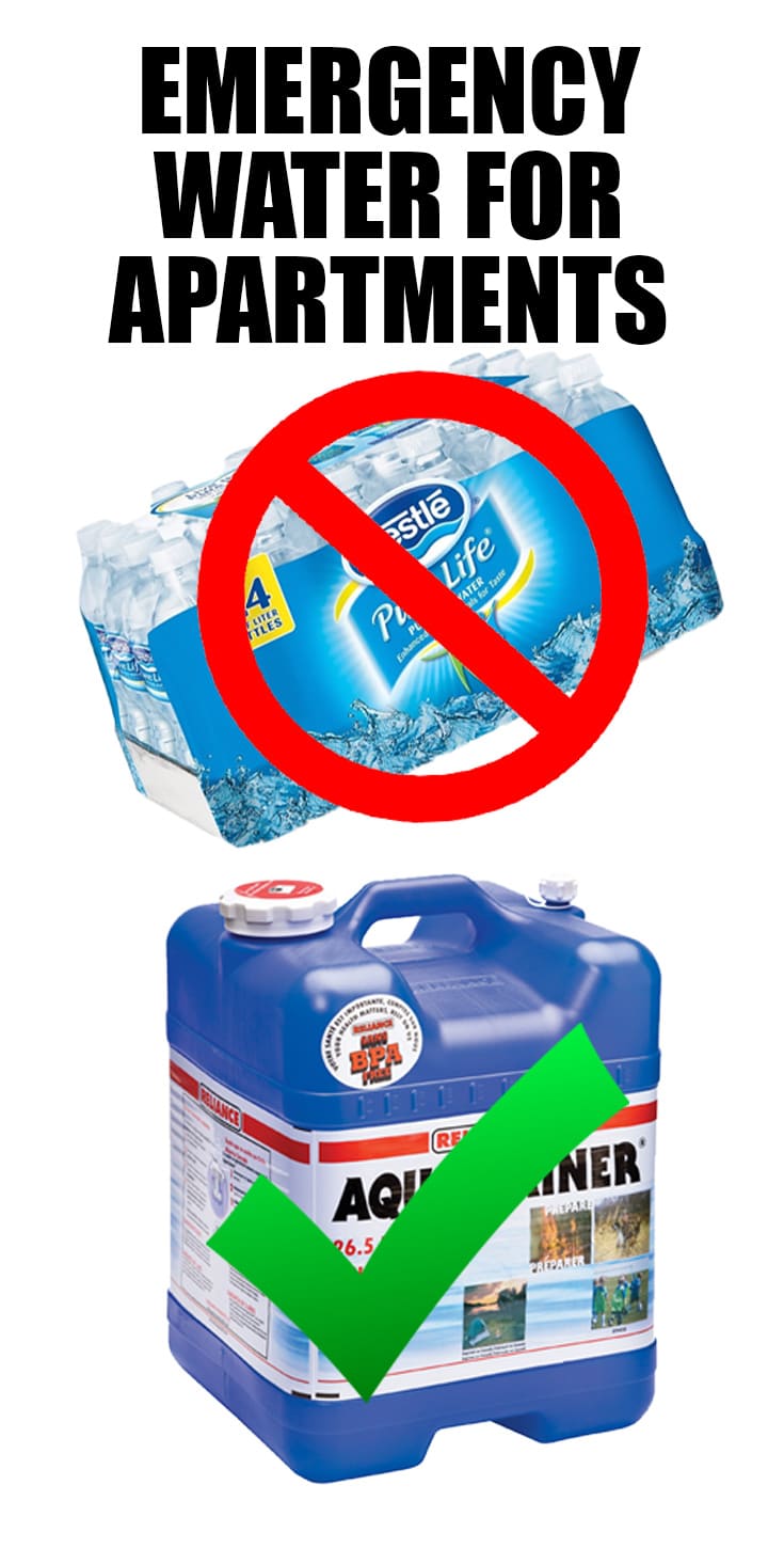 Apartment Prepping - Where and how to store water for emergencies